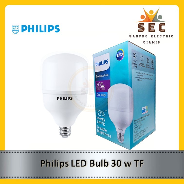 Jual LAMPU LED PHILIPS BULB 30 WATT 30W LED TFORCE E27 COOL DAYLIGHT PUTIH TRUEFORCE CORE JUMBO ...