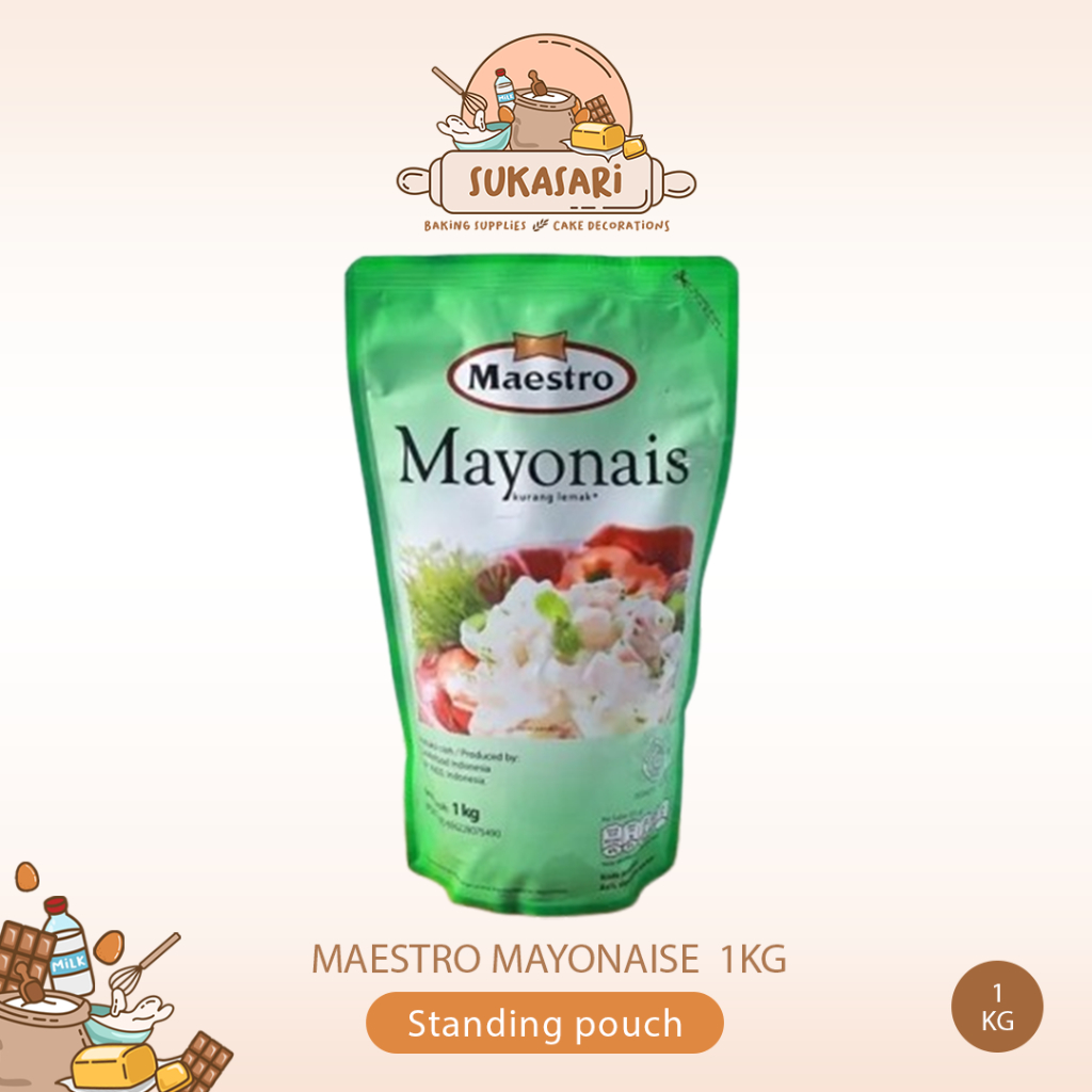 Jual Maestro Mayonaise 1kg Standing pouch / Mayo Mayonnaise Mayones | Shopee Indonesia