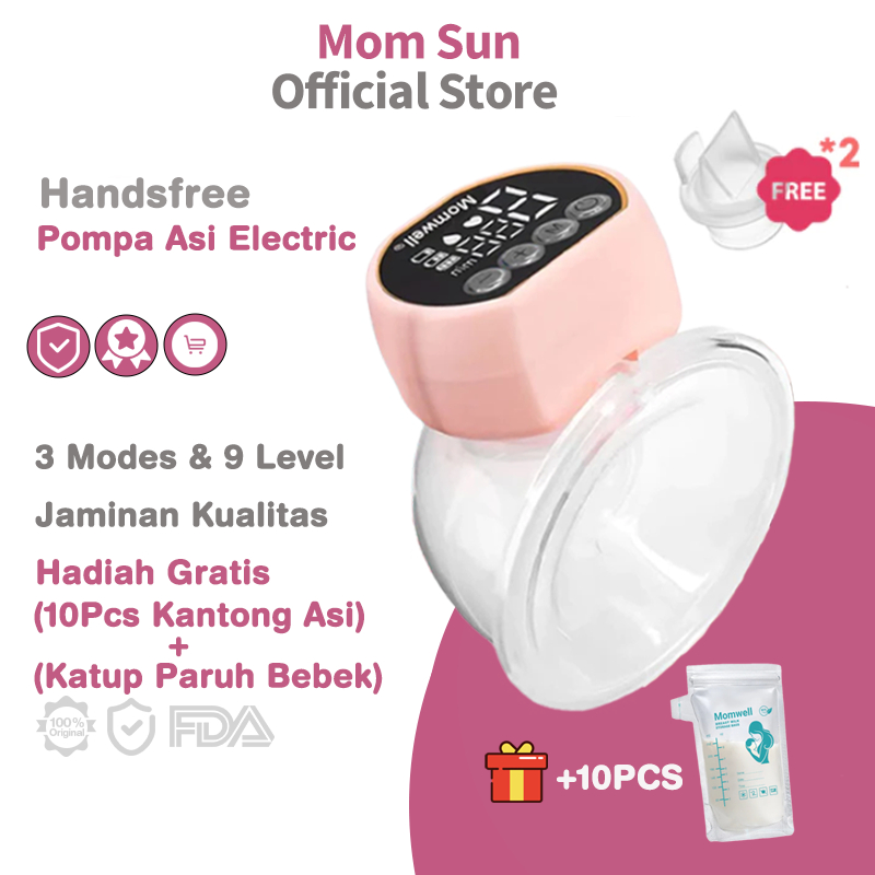 Jual Mom Sun Pompa Asi Electric Handsfree Hisap Kuat Breast Pump ...