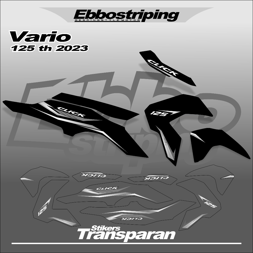 Jual Code 138 Striping Transparan Vario 2023 Gen 2 Click 125 Simple ...