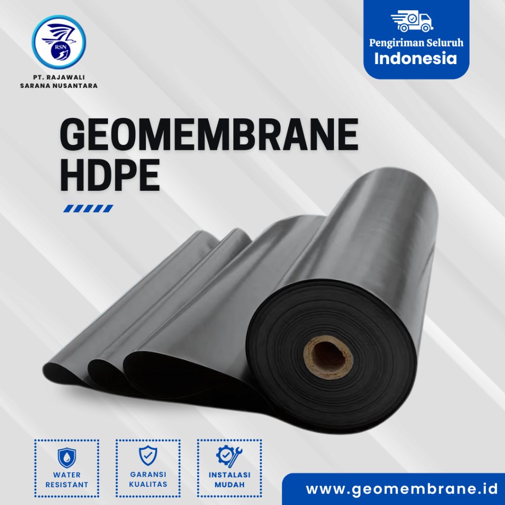 Jual HDPE Geomembrane 300 Micron Harga Per Ukuran 4 Meter x 1 Meter (Anti Bocor, Tahan UV, Kuat ...