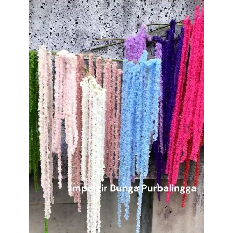 Jual bunga amarantus juntai artificial kekinian tangkai latek | Shopee ...