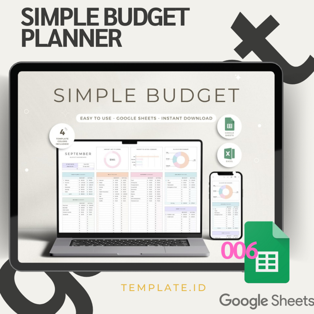 Jual D14- Template Anggaran Google Sheets: Kendalikan Keuangan Anda ...