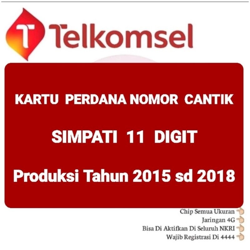 Jual Kartu perdana nomor cantik simpati 11 digit | Shopee Indonesia