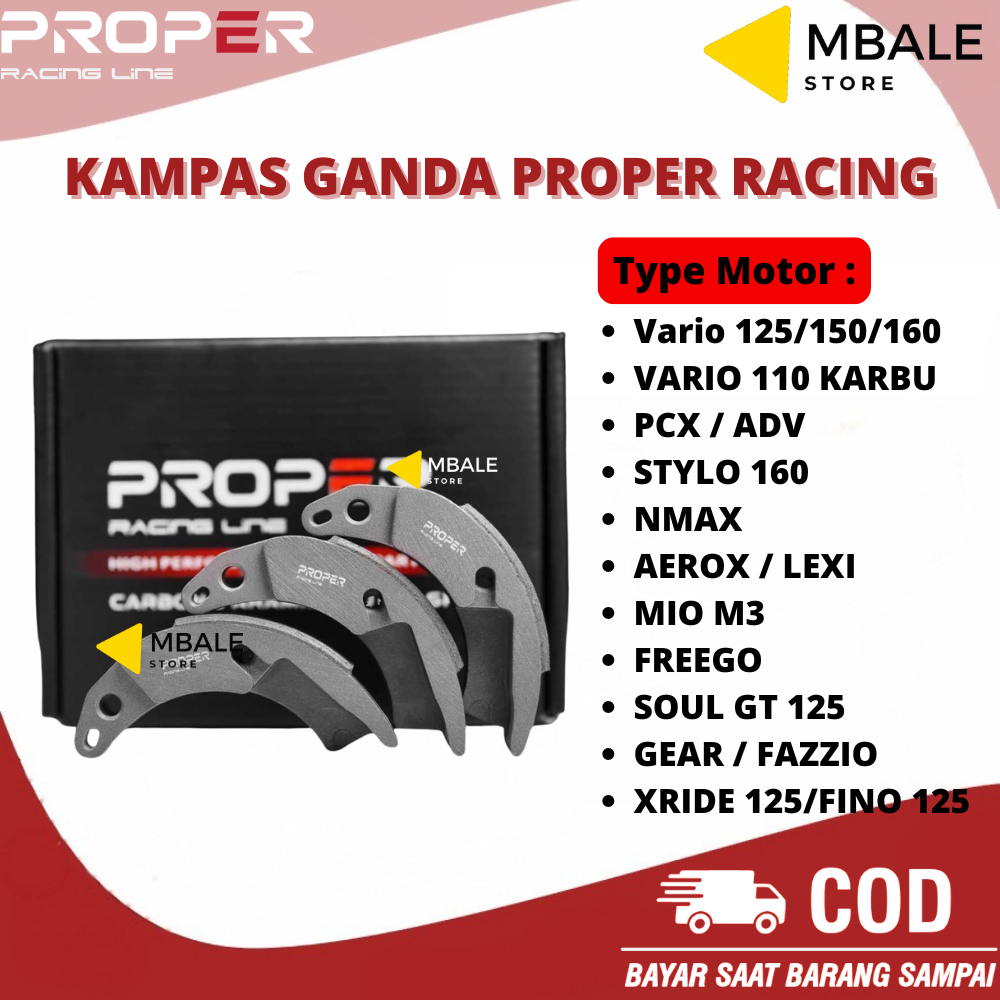 Jual Kampas Ganda Proper Racing Line Nmax,Mio M3,Soul GT 125,Freego ...