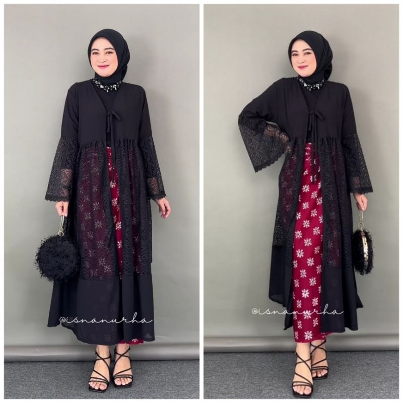 Jual Cica Outer Brukat Cardigan Brokat Lengan Panjang atasan outher ...