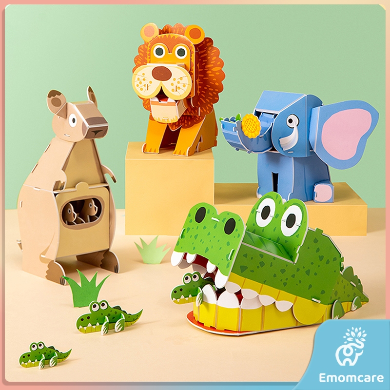 Jual DIY 3D Puzzle Mainan Buatan Tangan Animal Series Mainan Hewan ...