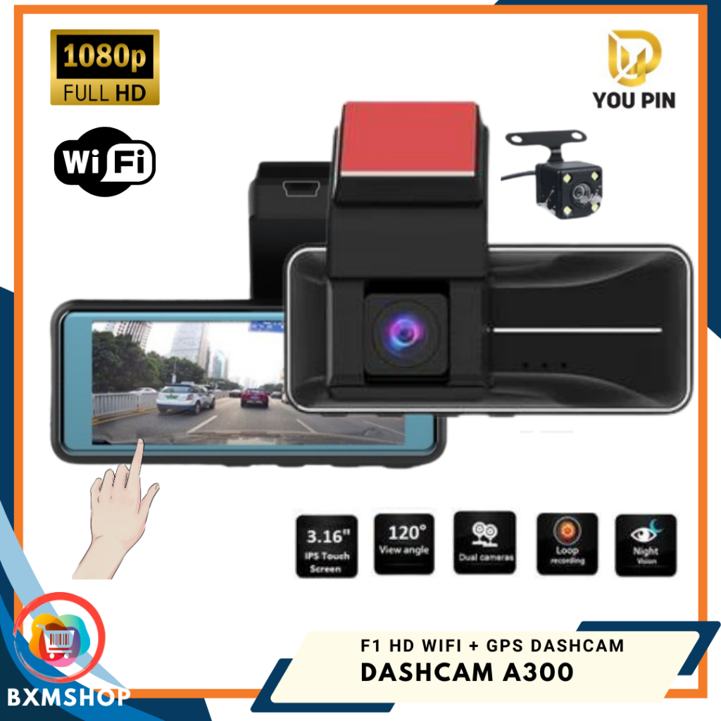 Jual YOU PIN A300 Dash Camera Kamera Mobil Depan Belakang 1080P Wifi ...