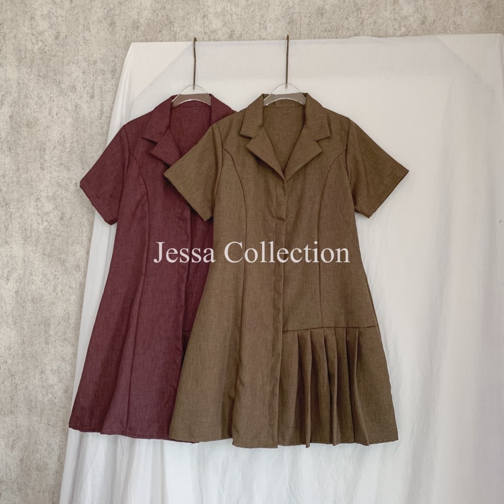 Jual Premium Hayva Dress TH 1051 1065 TEXTURED COTTON Gaun Mini Wanita ...