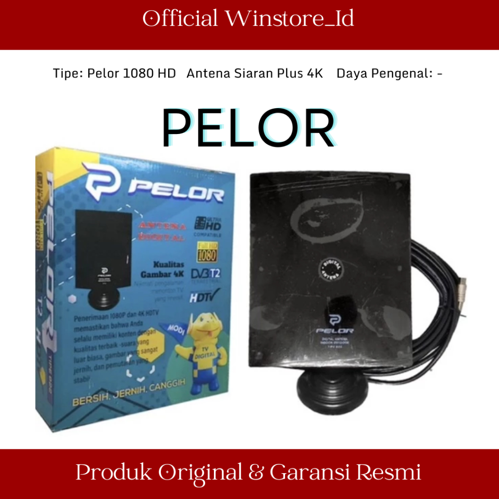 Jual Antena digital indoor outdoor pelor antena siaran TV plus 4k kabel ...