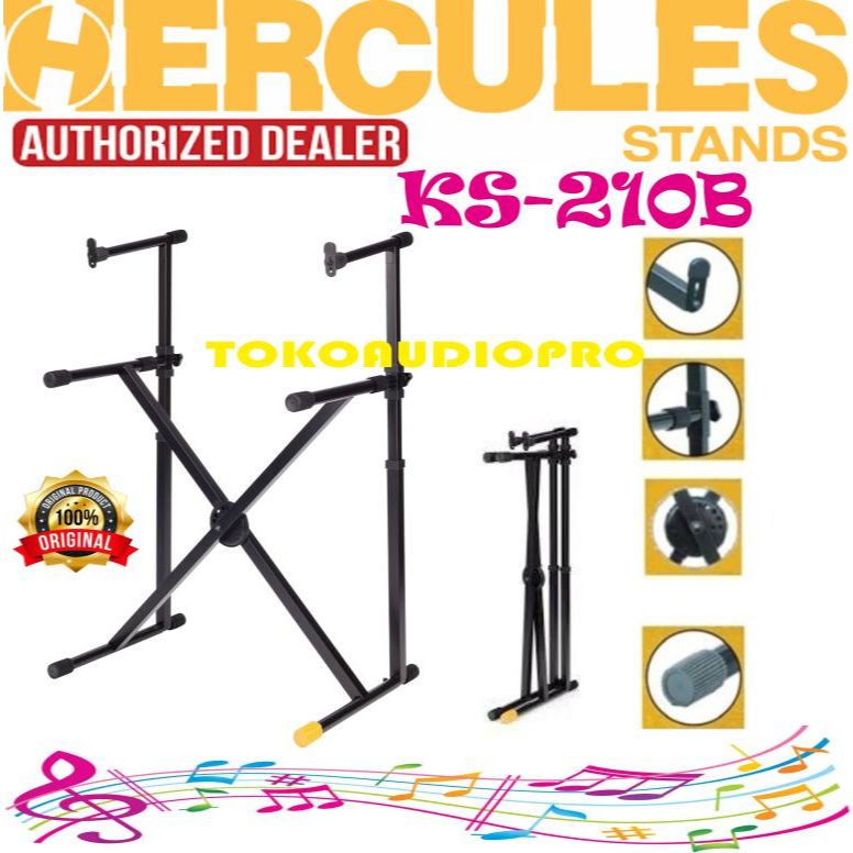 Jual Hercules Stand KS210B Double X Keyboard Stand keyboard 2 Susun KS ...