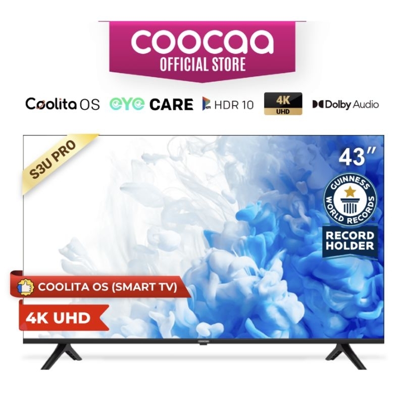 Jual Smart TV Coocaa 43 Inchi 43S3U Voice Control Bergaransi Resmi ...
