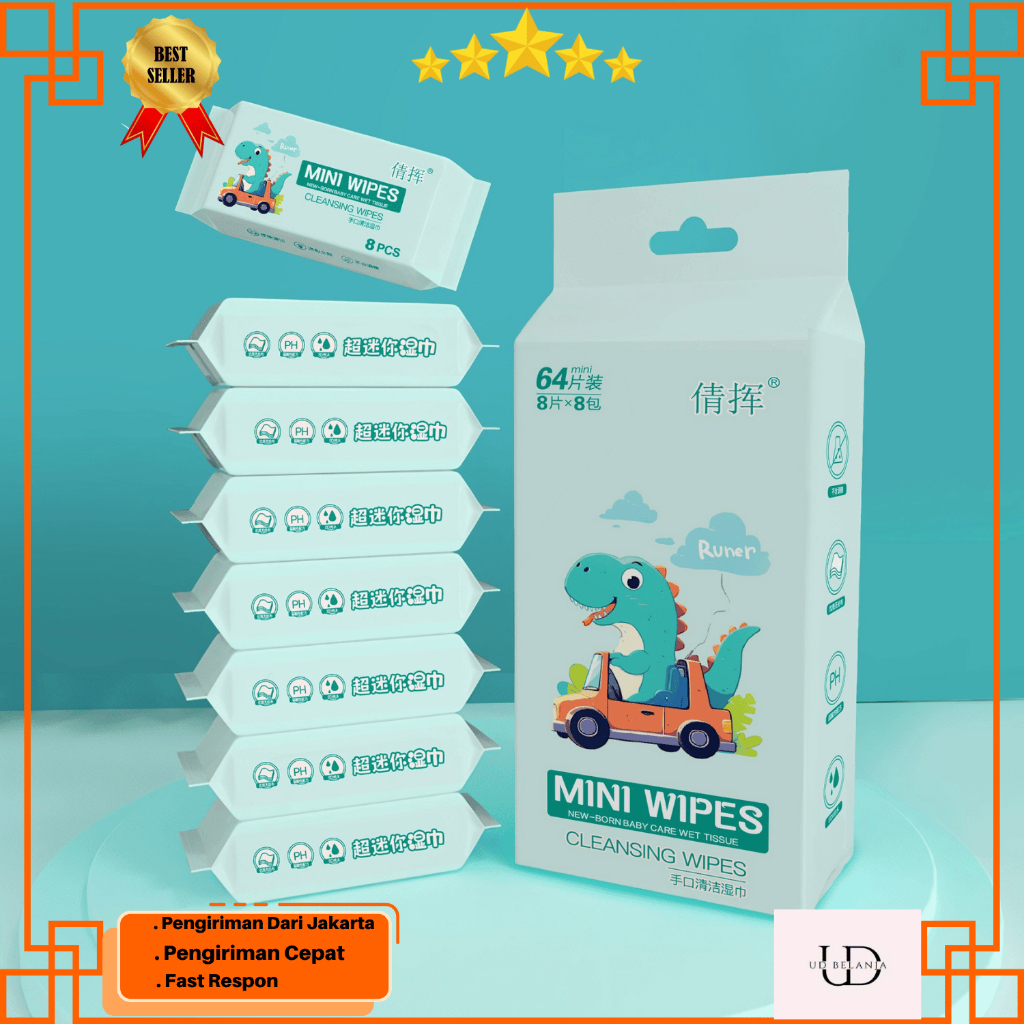 Jual UD Tissue Basah Mini Karakter Tisu Basah 1 Pack Tissue Basah Lucu ...