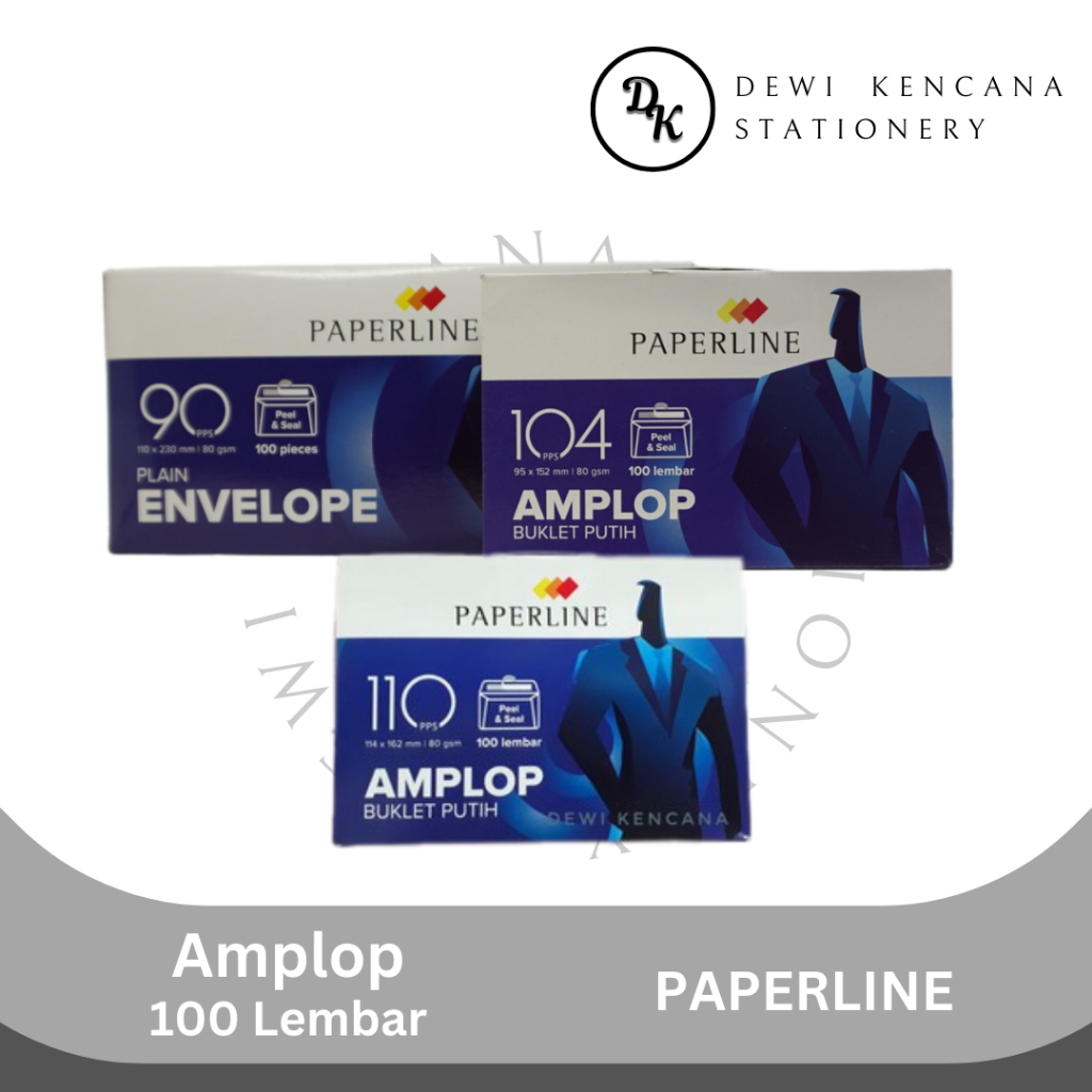 Jual Amplop / Amplop putih / Amplop Polos Paperline 1Pak 100Lembar ...