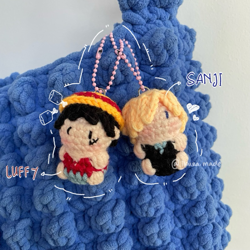 Jual Crochet Anime Keychain/ Gantungan Kunci Rajut | ONE PIECE | Shopee ...