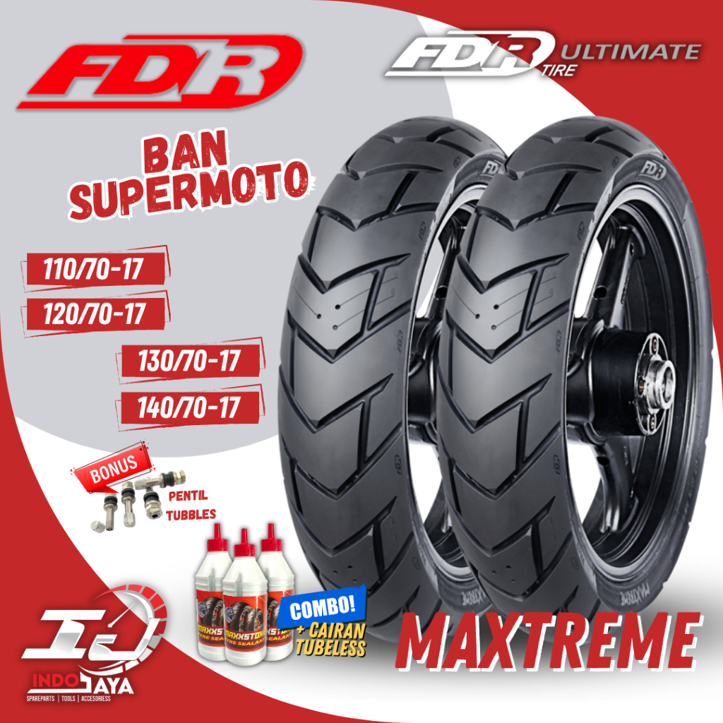 Jual [READY COD] BAN FDR ULTIMATE MAXTREME TUBELESS RING 17 (110/70-17 ...