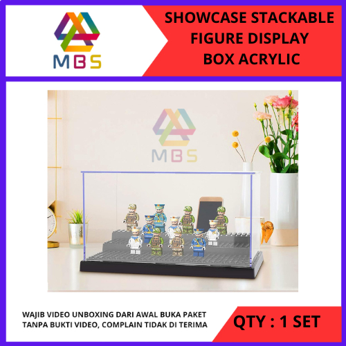 Jual RAK DISPLAY ACTION FIGURE MAINAN LEGO ACRYLIC 3 TINGKAT 27 X 16 X ...