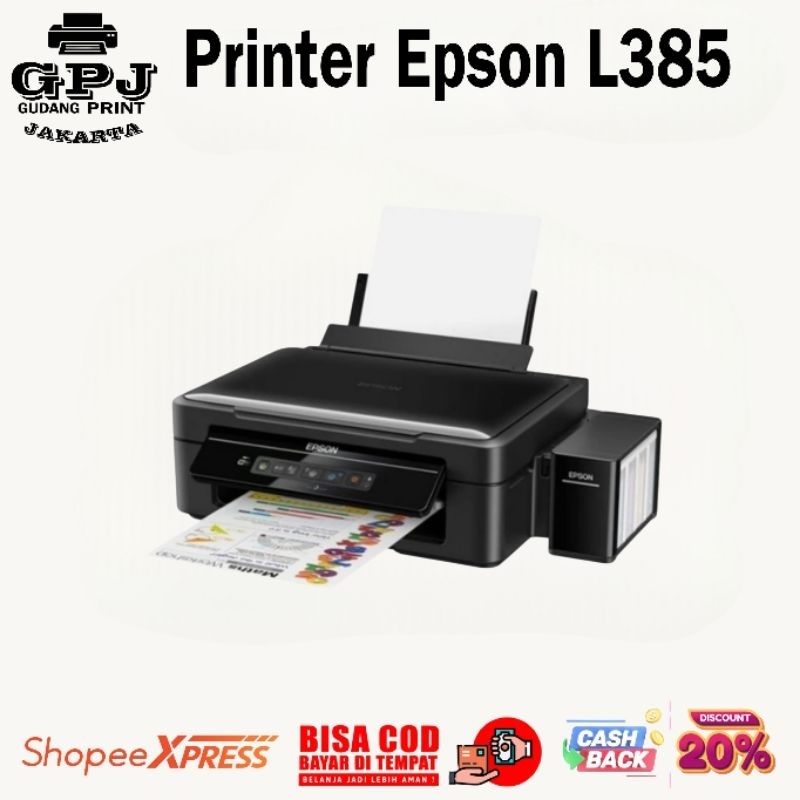 Jual Printer Epson L385 wifi,print,scan,copy siap pakai | Shopee Indonesia