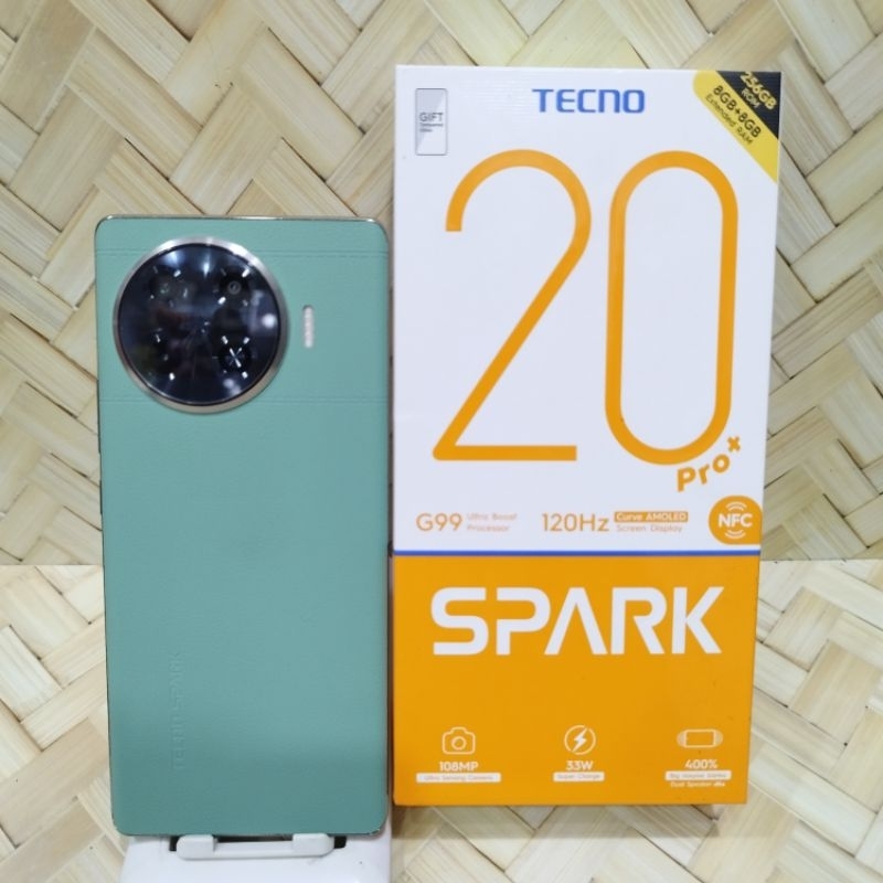 Jual Tecno Spark 20 Pro+ Plus NFC 8/256GB Handphone second fullset ...