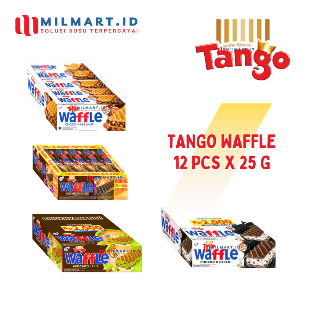Jual TANGO WAFFLE STICK CHOCO HAZELNUT 12PCS X 25G WAFER CHOCOLATE WITH ...