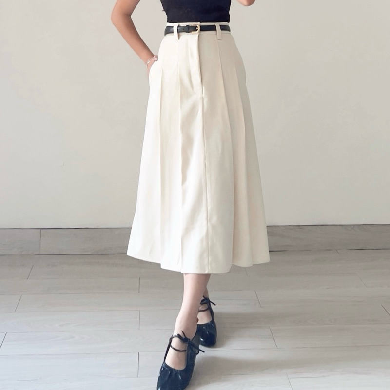 Jual KLAVEE - BLAIR MIDI FLARE SKIRT / Rok midi bahan Wanita / Rok ...