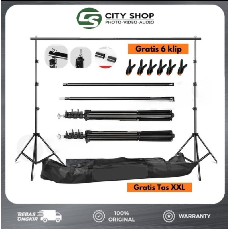 Jual STAND BACKGROUND BACKDROP TIANG FOTO STUDIO | Shopee Indonesia