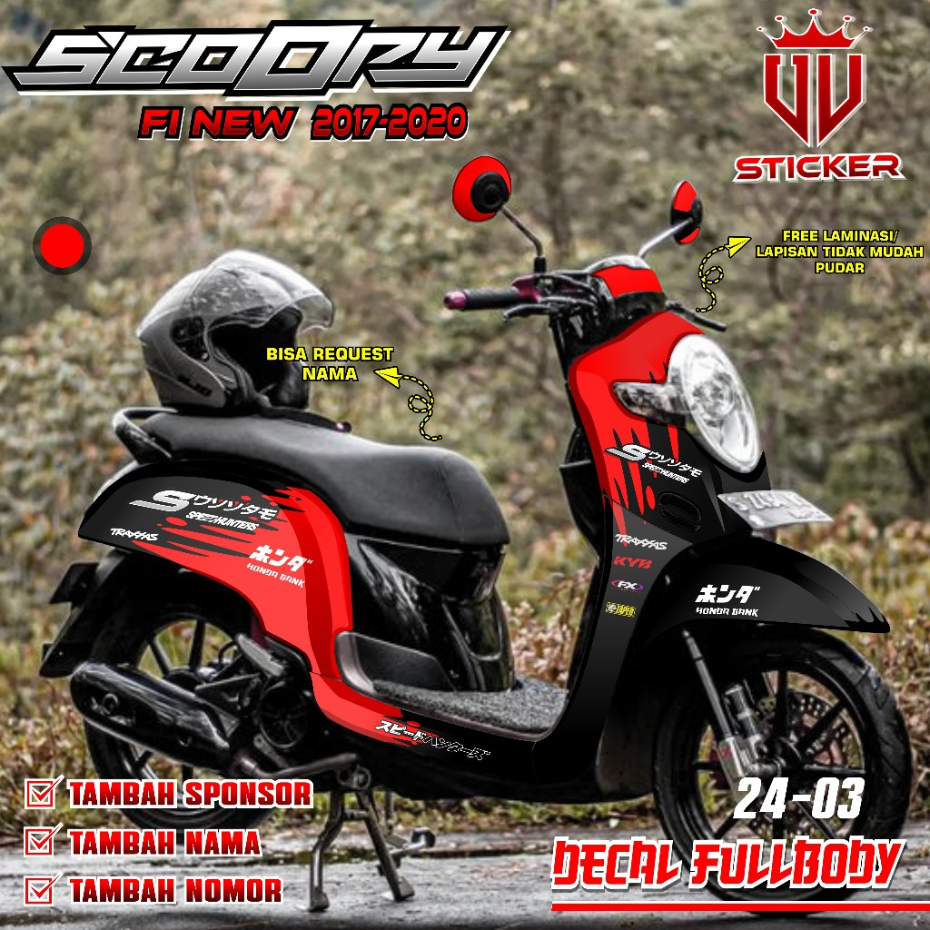 Jual Stiker Decal Full Body Honda Scoopy Fi New 2017 2018 2019 2020 ...