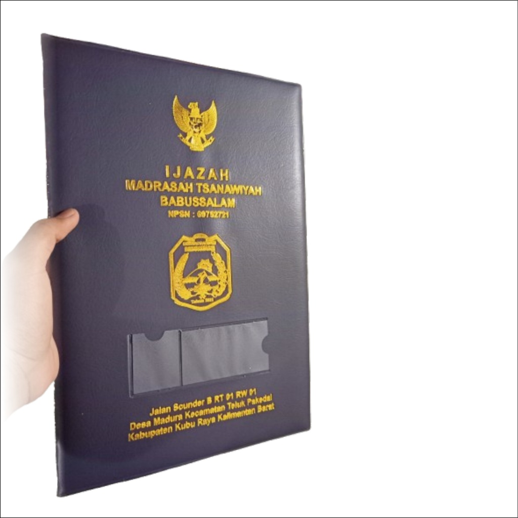 Jual map ijazah custom hotprint tulisan timbul | Shopee Indonesia