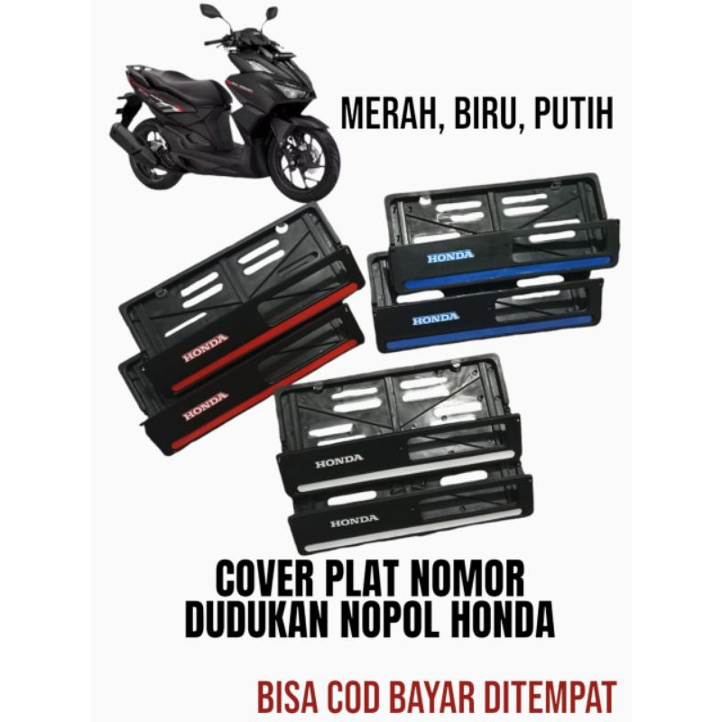 Jual promo cover plat nomor list honda atas bingkai plat motor tulisan ...