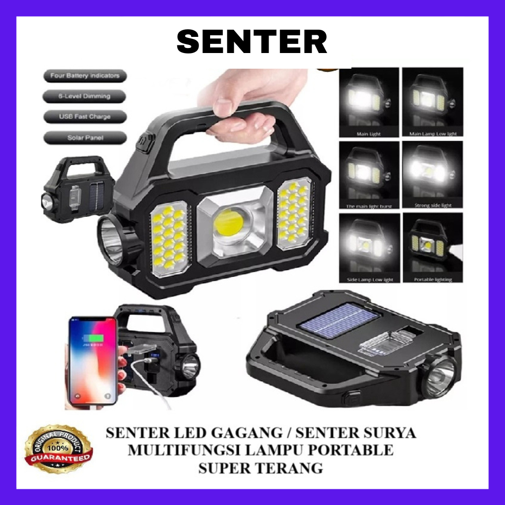Jual SENTER LED GAGANG MULTIFUNGSI LAMPU PORTABLE SUPER TERANG /Senter ...
