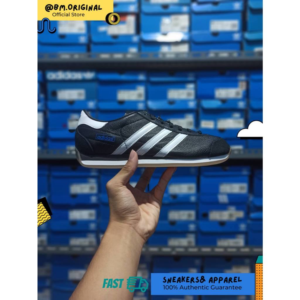 Jual Adidas Country Japan Core Black Cloud White Blue IH0299 | Shopee ...