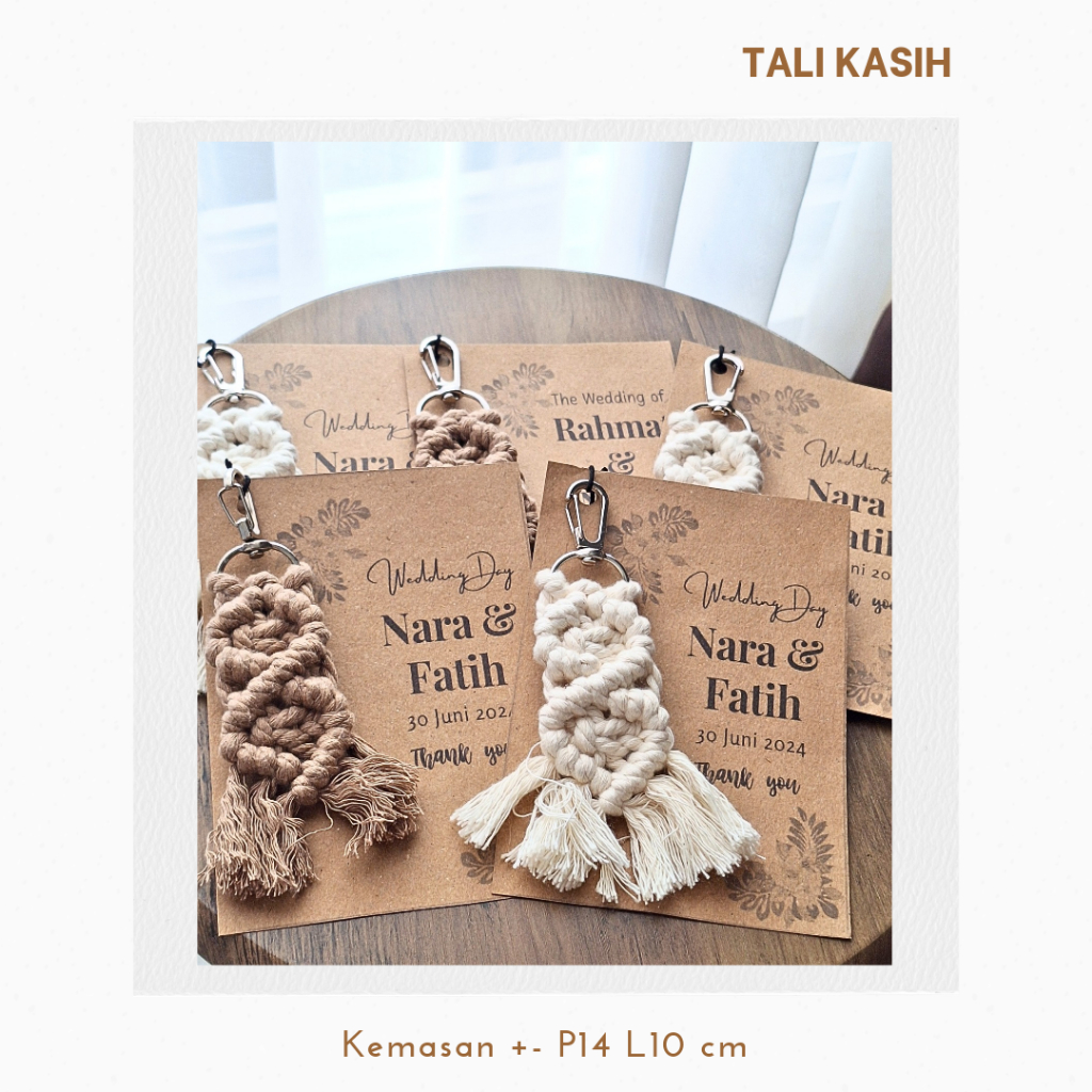 Jual Souvenir rustic gantungan kunci macrame keychain| souvenir ...