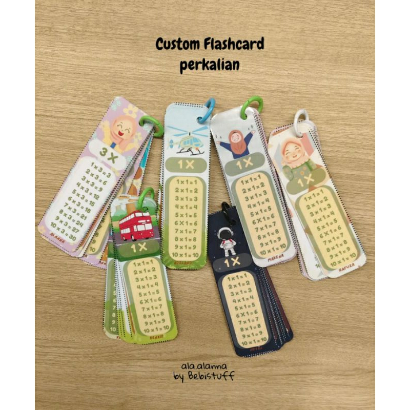 Jual Flashcard perkalian / perkalian matematika / belajar matematika ...