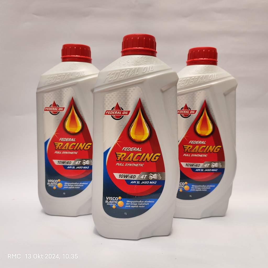 Jual FEDERAL RACING MATIC 10W-40 1L- Oli Motor Matic (3 Botol) | Shopee ...