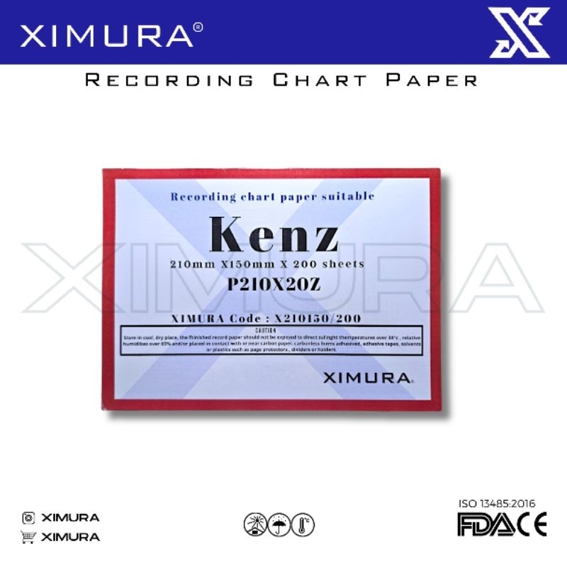 Jual XIMURA kertas ECG EKG Kenz 210mm X 150mm X 200 sheets P210X20Z ...