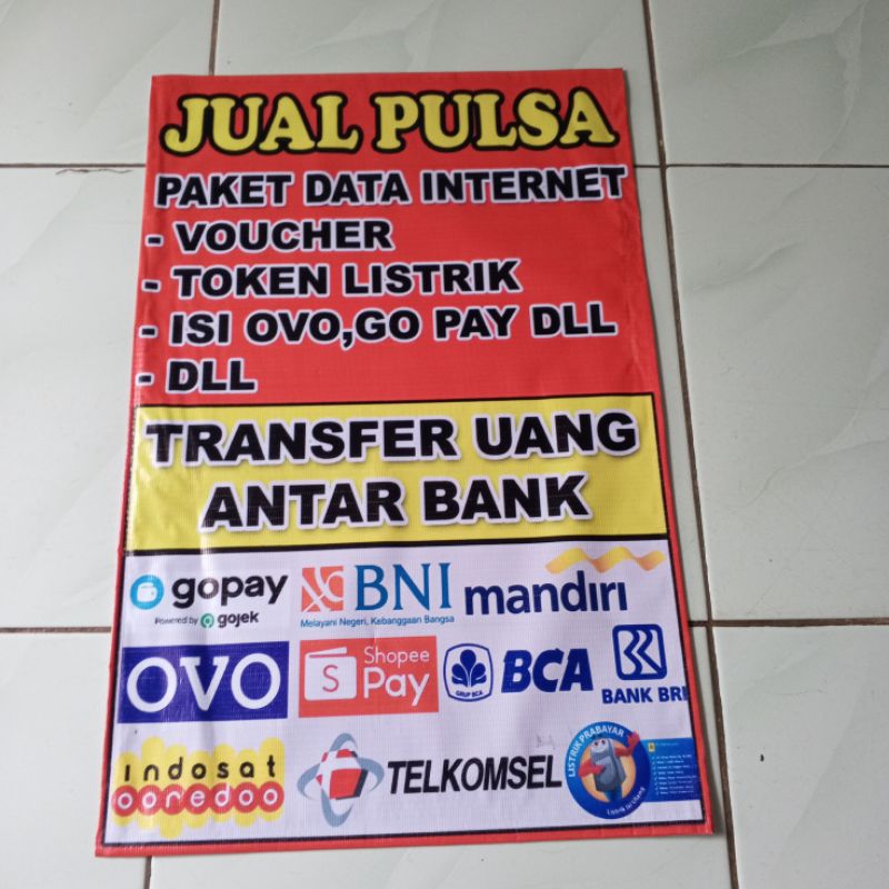 Jual Spanduk Untuk Jual Pulsa Warna Merah Terang | Shopee Indonesia