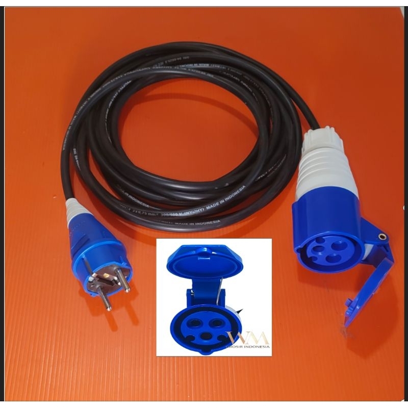 Jual Kabel Sambungan Listrik Steker 2P 16A Plug Industrial Mobile ...