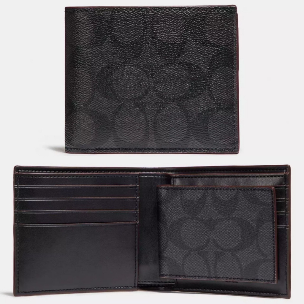 Jual Dompet Co F25519 Compact ID wallet signature black/oxblood sz ...