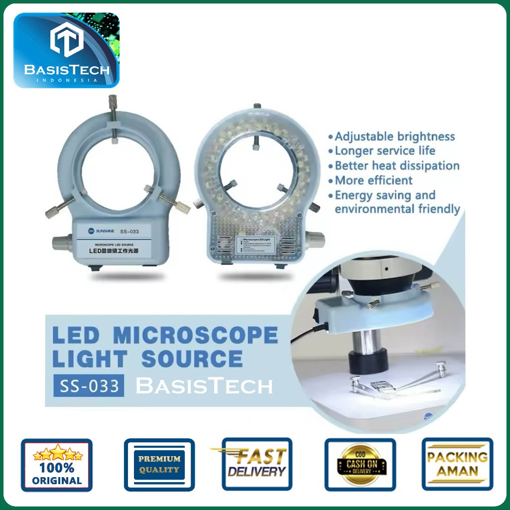 Jual LAMPU MIKROSKOP - LED LAMP FOR MICROSCOPE SUNSHINE SS-033 | Shopee ...