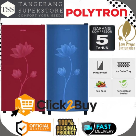 Jual KULKAS POLYTRON PRB-159 PRB159 PRB 159 KULKAS 1 PINTU LEMARI ES 1 ...