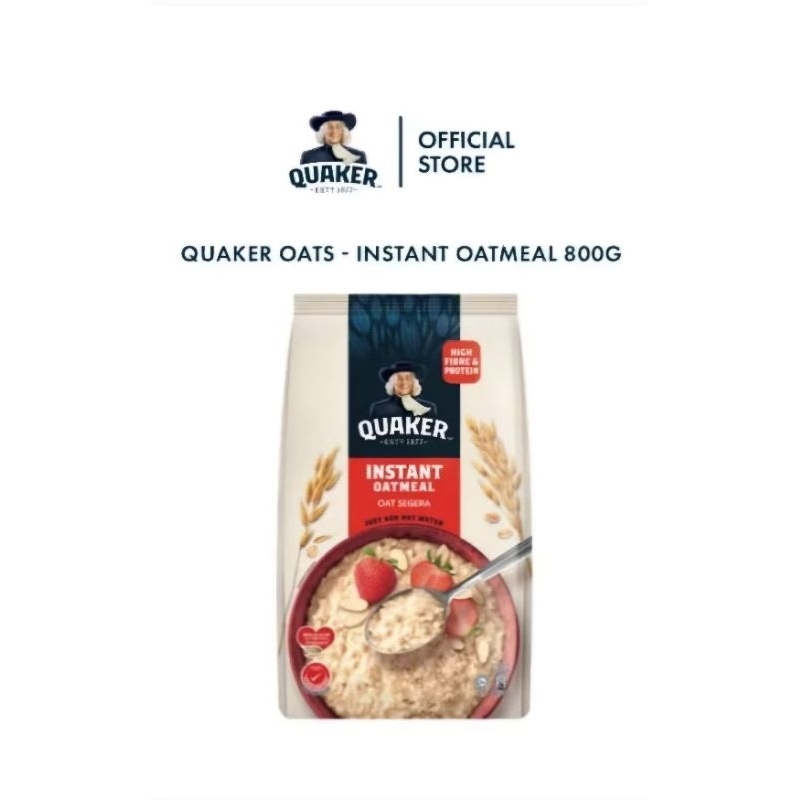 Jual Quaker Oat Instant OatMeal Malaysia 800g | Shopee Indonesia