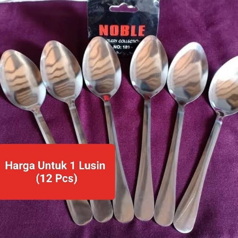 Jual sendok makan stainless tebal MURAH harga untuk 1 lusin (12 Pcs ...