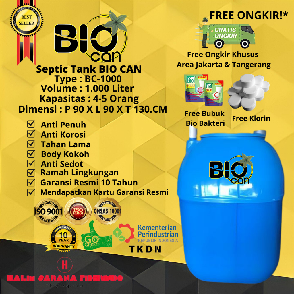 Jual Septic Tank Sepiteng 1000 liter Biotech Biofilter Biotank Sepiteng ...