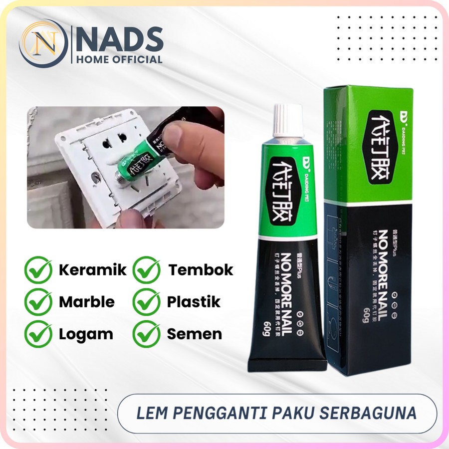 Jual Lem Perekat Serbaguna Pengganti Paku Tembok Dinding Keramik ...