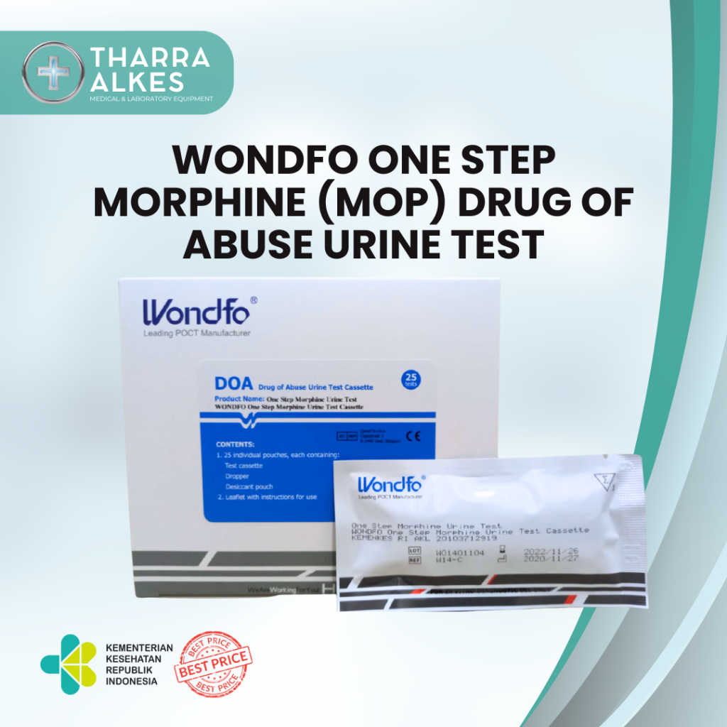 Jual RAPID TEST WONDFO DRUG OF ABUSE ONE STEP MORPHINE (MOP) URINE TEST ...