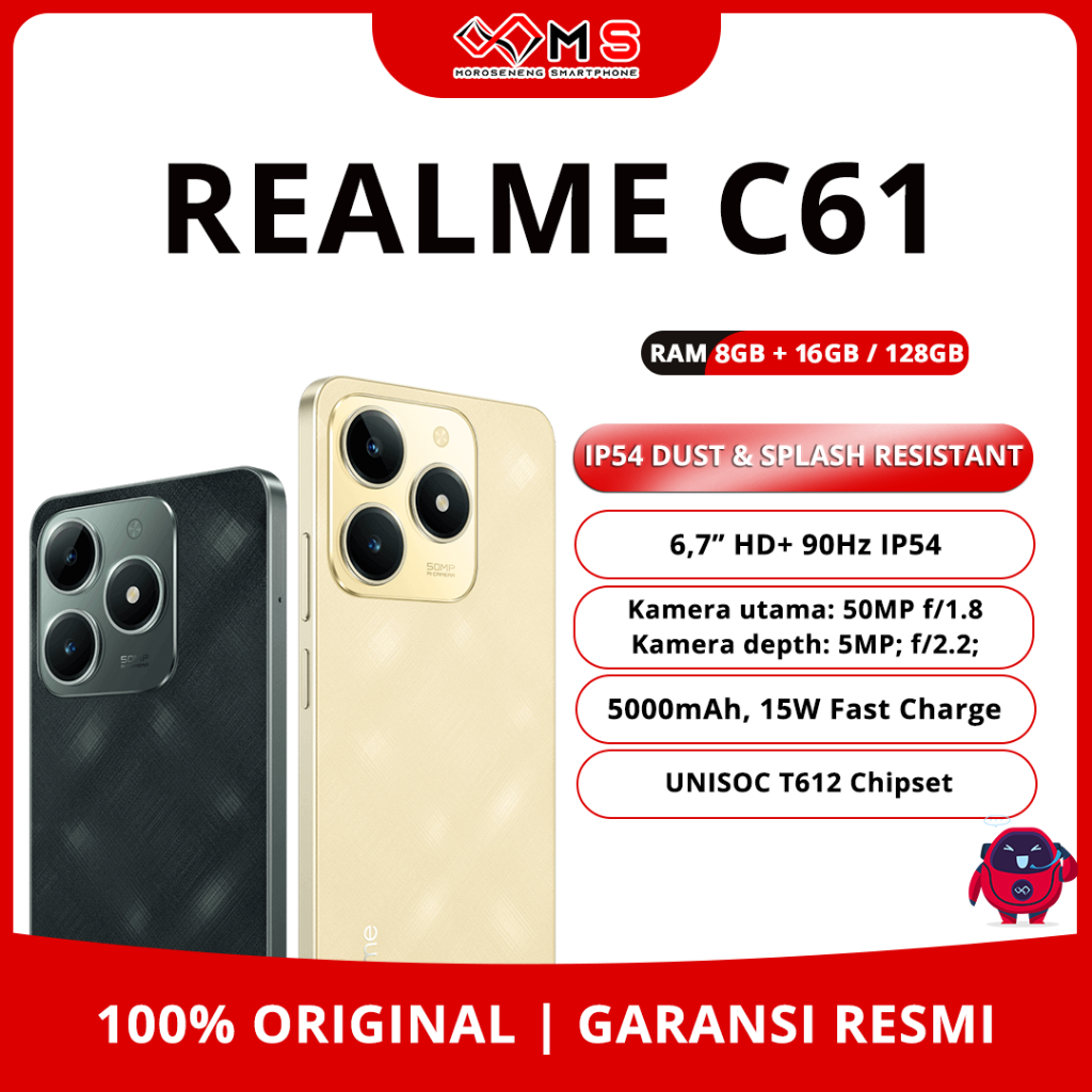 Jual REALME C61 RAM 8/128 GB NEW GARANSI RESMI | Shopee Indonesia