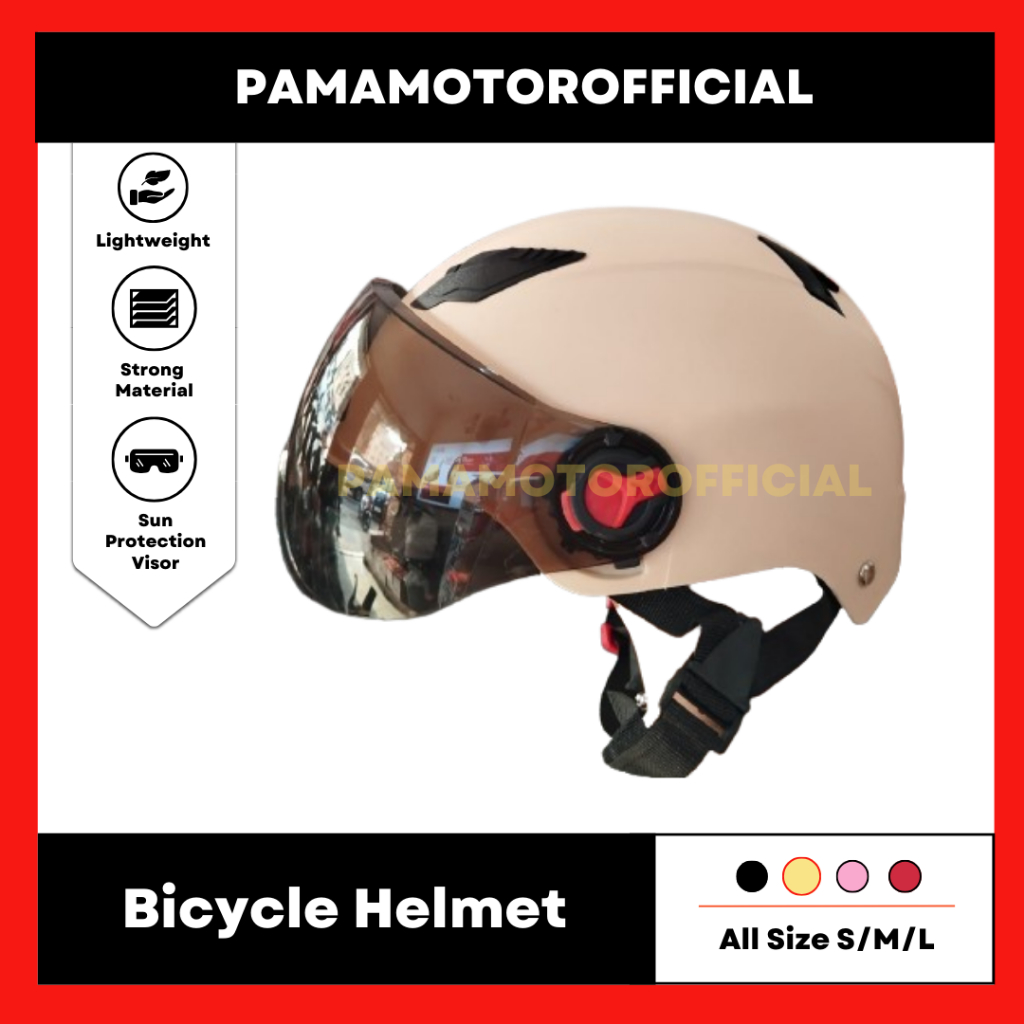 Jual Helm Sepeda Listrik Retro Kuat ABS Helmet Anti Pecah Cewek Cowok ...