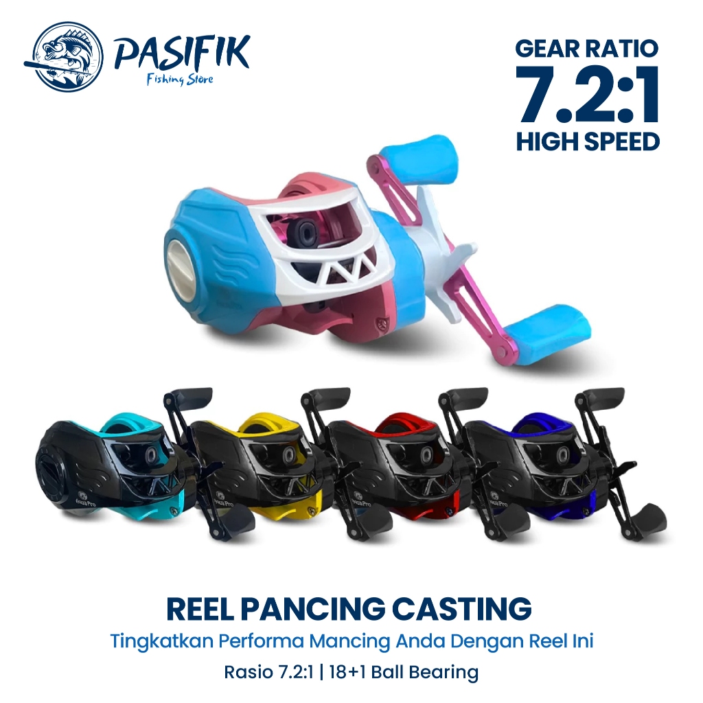 Jual TERBARU PUSAT ALAT PANCING - REEL PANCING CASTING 18+1BB 7.2:1 ...