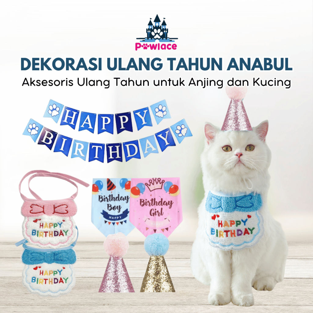 Jual Banner Ulang Tahun Anjing Kucing - Accessories dan Dekorasi Ultah ...
