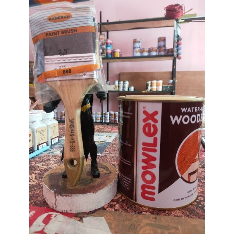 Jual MOWILEX water based (walnut) free kuas air | Shopee Indonesia